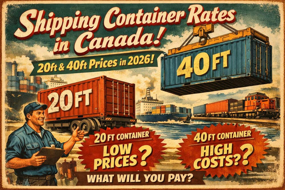 Shipping Container Rates in Canada: 20ft & 40ft Prices in 2026